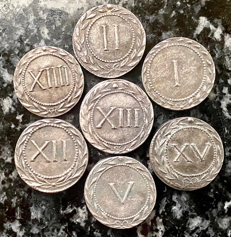 Lot of 7 Caligula Token Ancient Roman Empire Spintria Brothel - Etsy
