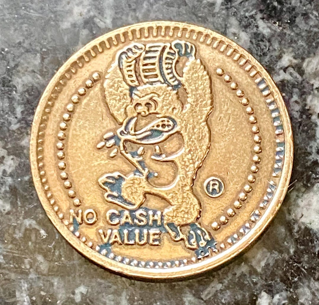 Rare Donkey Kong fantasy Video World Amusement Arcade Game Token Brass ...