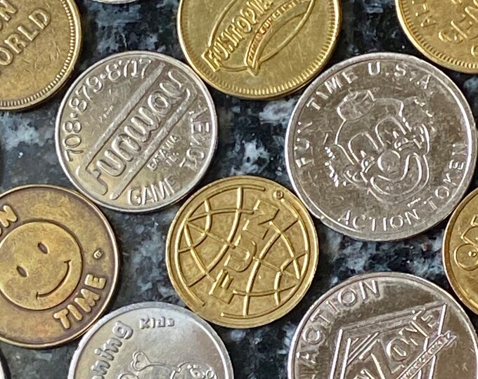 A Fun Collection of 24 Rare Vintage Arcade Tokens From 70’s, 80’s & 90 ...