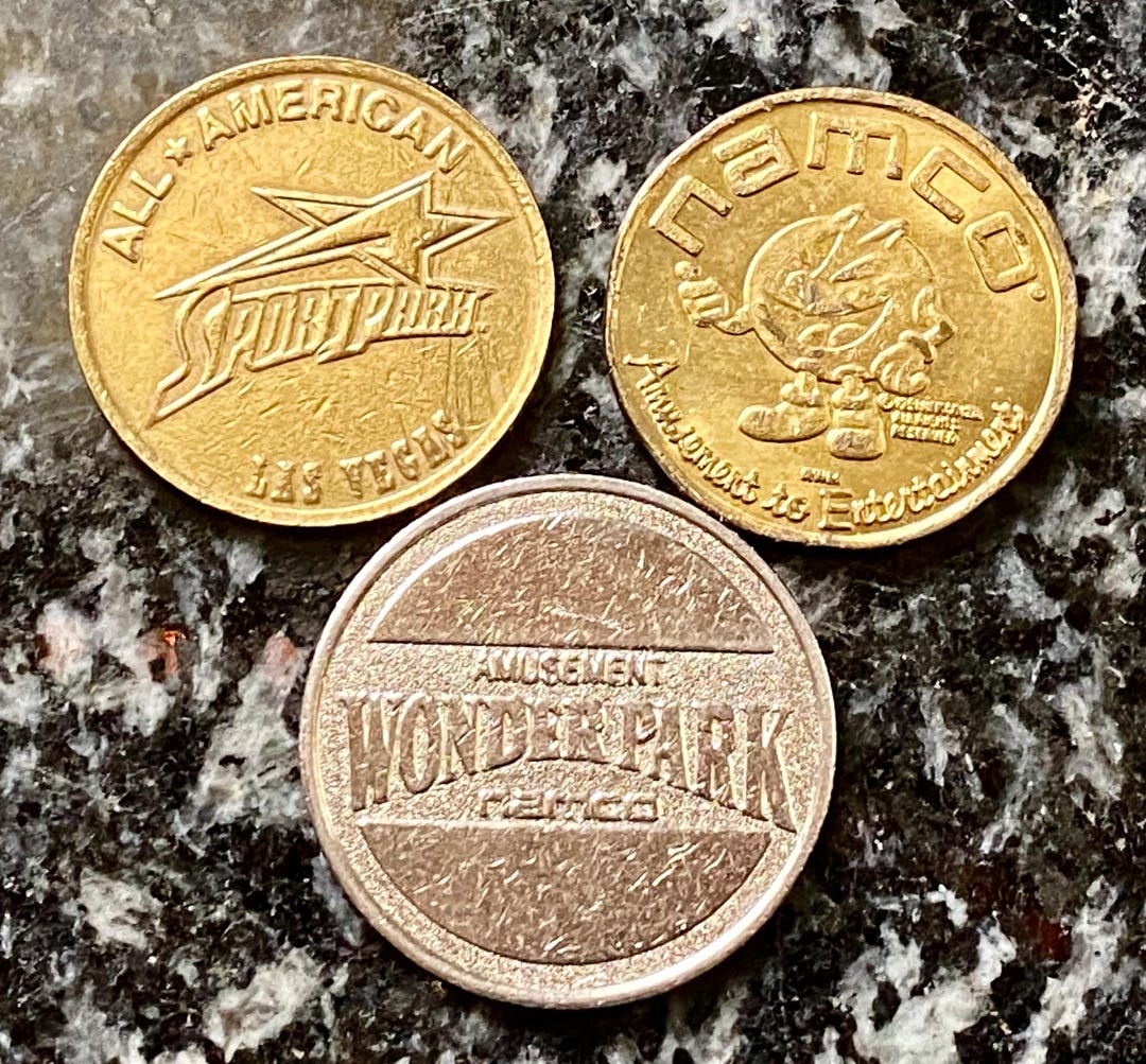 A Lot of 3 Different Vintage Namco Sponsored Arcade Gaming Coins ...