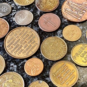 A Collection of 24 Devotional and Religion Based Metals, Coins ...