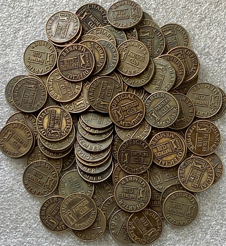 Lot of 50 PGA Tour Partners Golfing Tokens Golf Ball Markers Bronze ...