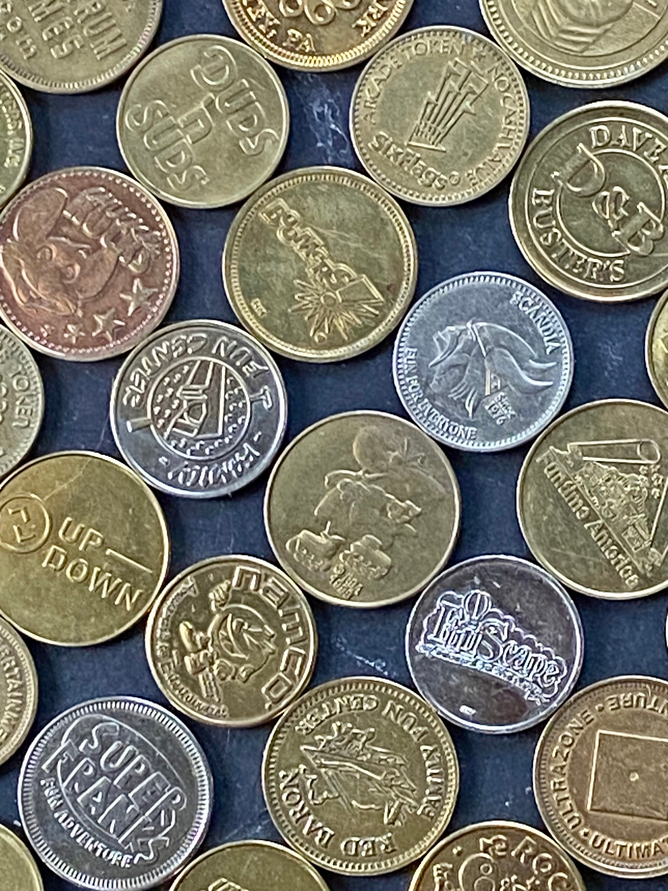 Lot of 101 Different Vintage Arcade and Nostalgic Game Tokens From ...