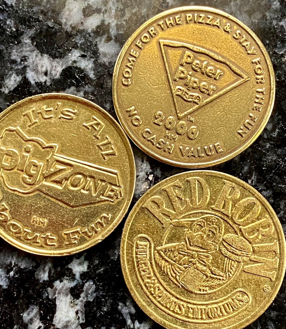 A Fun Set of 3 Vintage 1980s Arcade Tokens With Animated Mascots ...