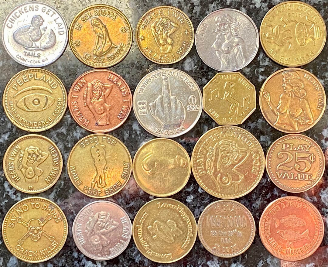 Lot of 20 Vintage Adult Risqué Peep Show, Showgirl, Heads or Tails ...