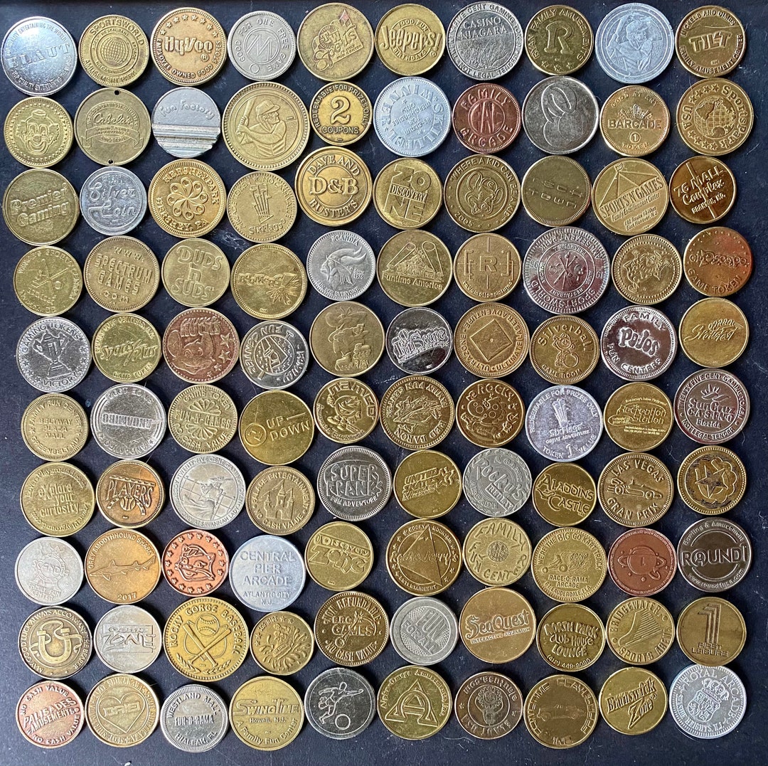 Lot of 101 Different Vintage Arcade and Nostalgic Game Tokens From ...