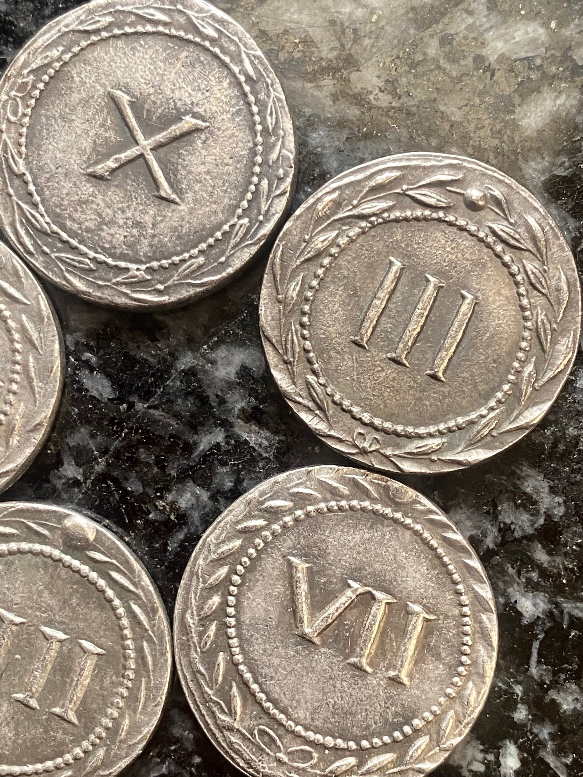 Lot of 5 Caligula Tokens Ancient Roman Empire Spintria Brothel - Etsy