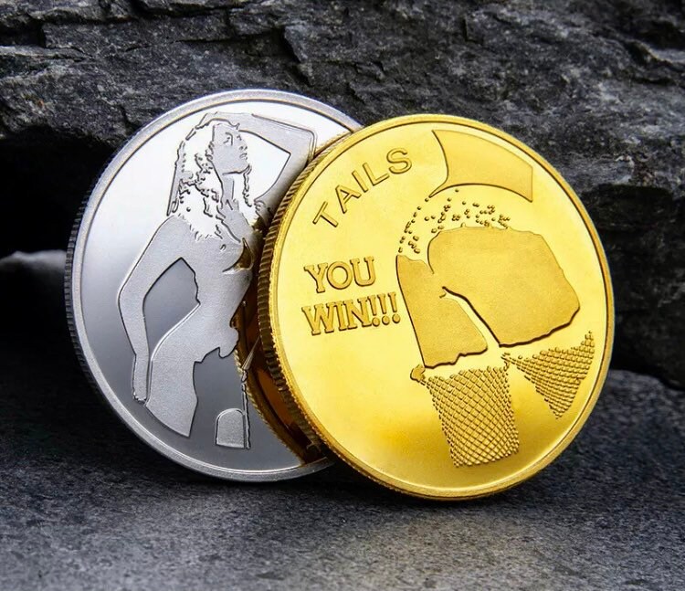 Nude Sexy Lady heads, You Win tails, You Win Brass or Silver Plated ...