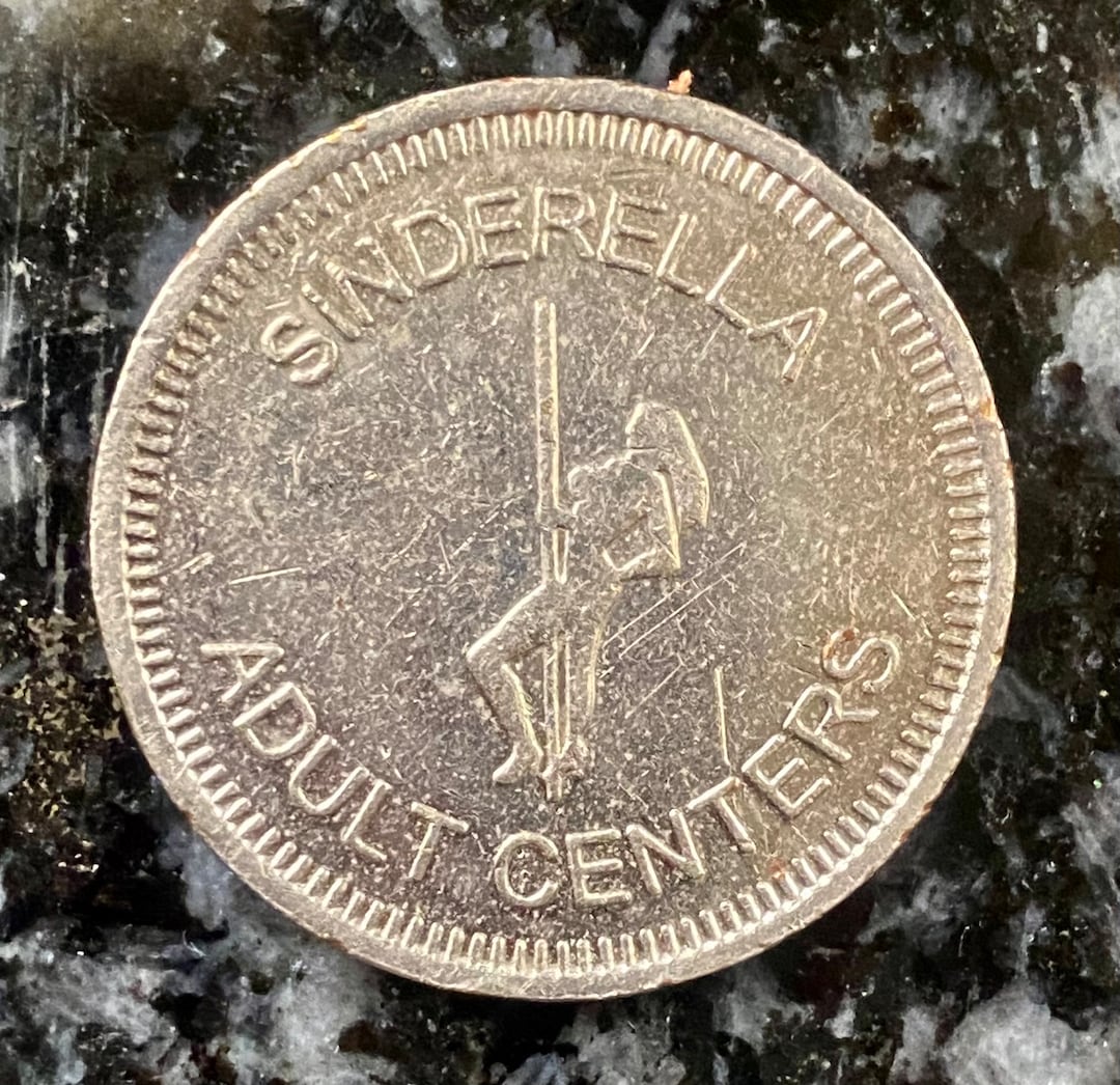 Rare Vintage sinderella Adult Centerspeep Show Strip Club Cabaret Token ...