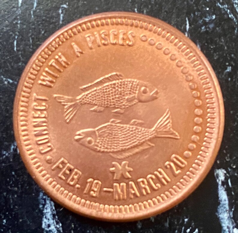 Connect With A Pisces Coin Provider Astrological Sex Token Etsy