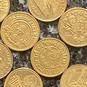 Group of 12 Animated Mascot Classic Arcade Video Game Amusement Tokens ...