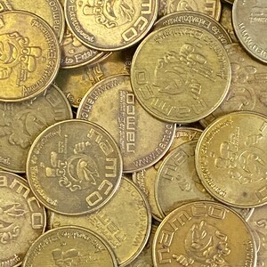 Lot of 24 Vintage Namco Arcade Tokens - PAC Man Coins - Choice of 22mm ...