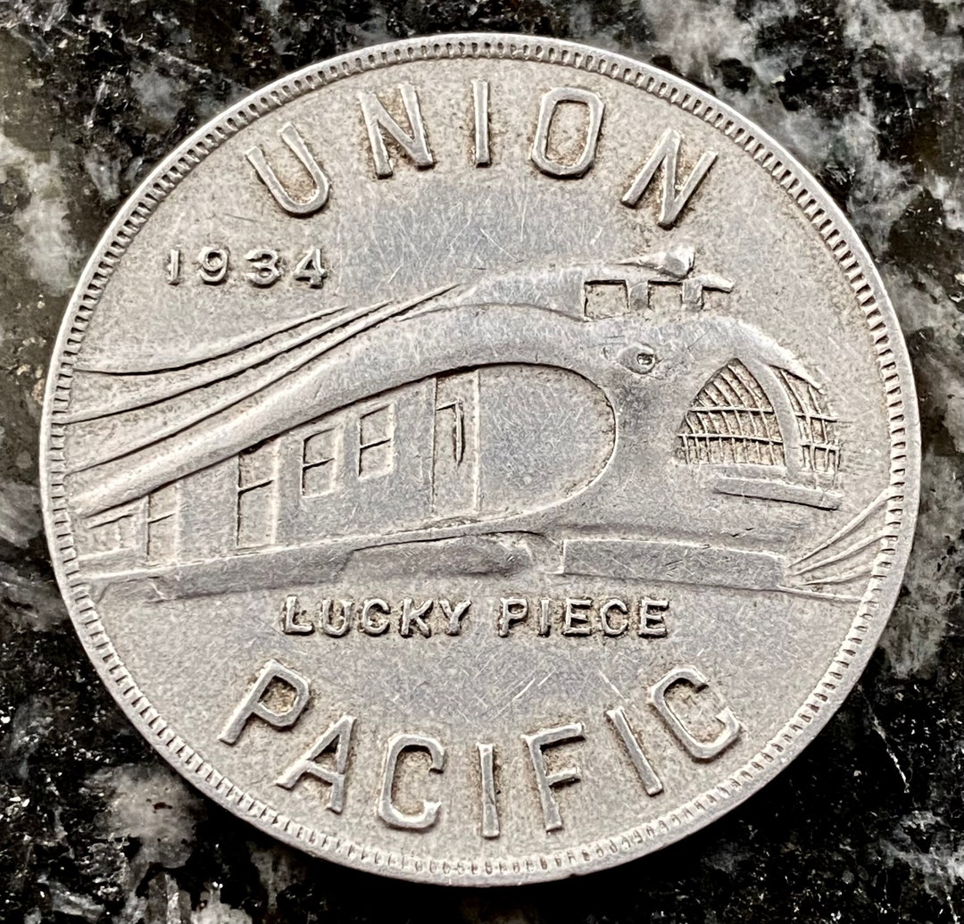 1934 Union Pacific Vintage lucky Piece Aluminum Coin - Etsy