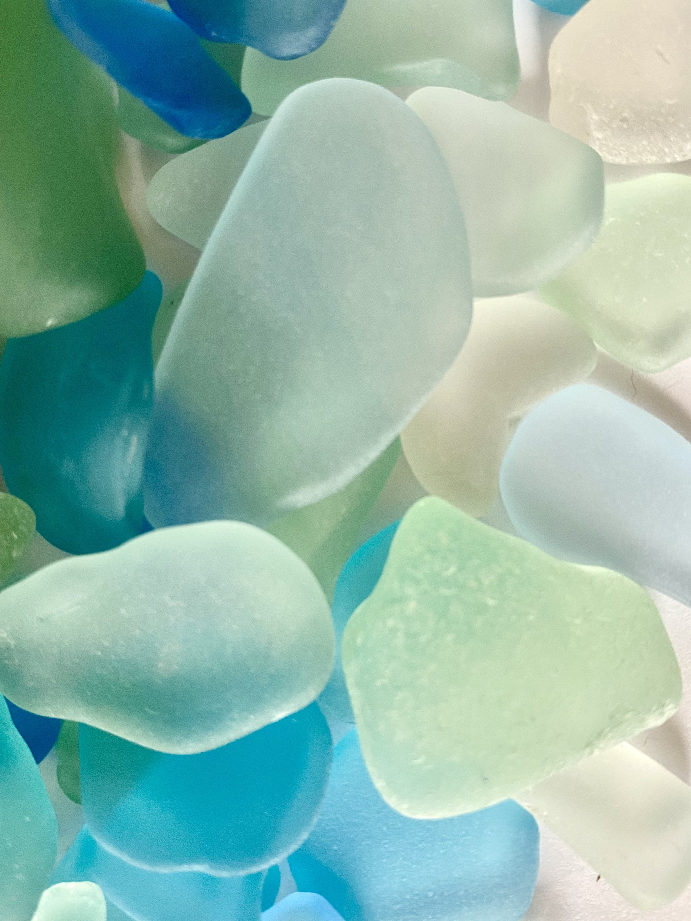 1/2 Lb Bulk Genuine Blue Great Lakes Sea Glass for Crafts, Mosaics ...