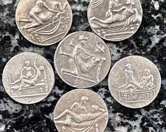 Lot of 7 Caligula Token Ancient Roman Empire Spintria Brothel - Etsy
