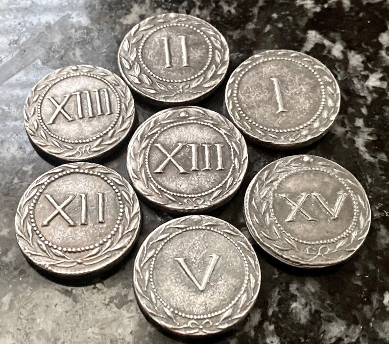 Lot of 7 Caligula Token Ancient Roman Empire Spintria Brothel - Etsy