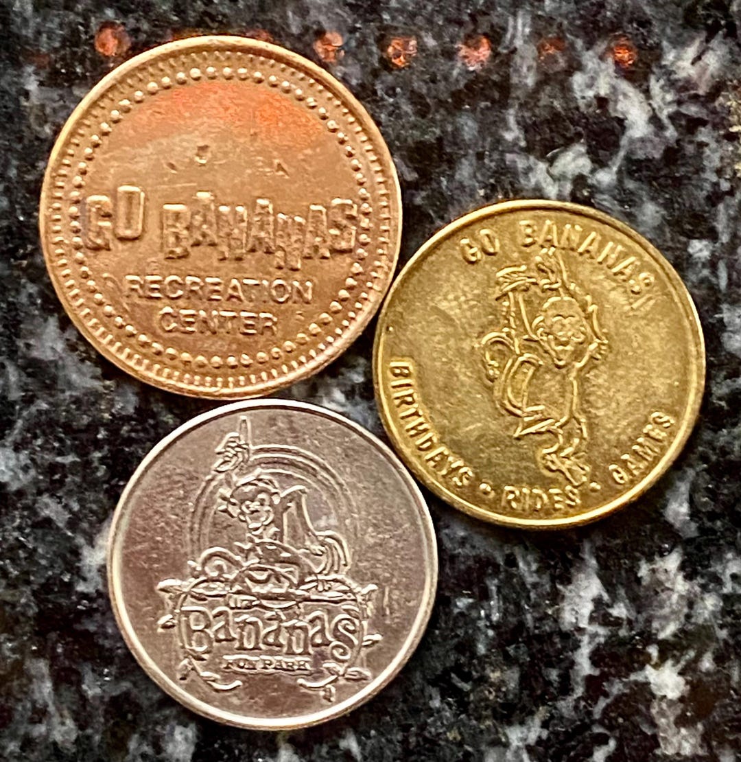 A Lot of 3 Vintage ‘go Bananas’ Arcade Coins - Norridge, Illinois ...