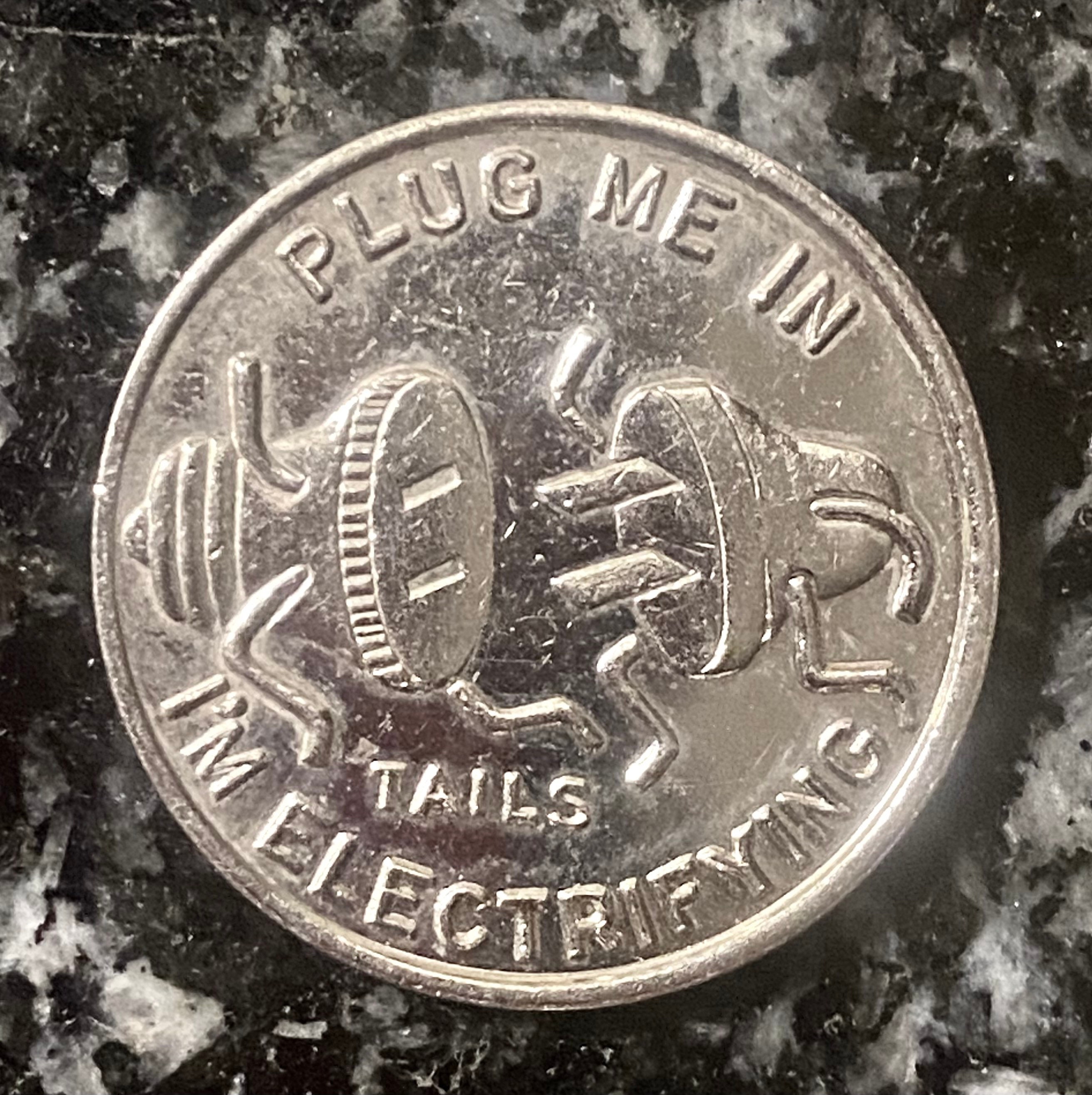 Comic Coins plug Me in Im Electrifying no, Not Without a Washer Vintage ...