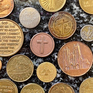 A Collection of 24 Devotional and Religion Based Metals, Coins ...