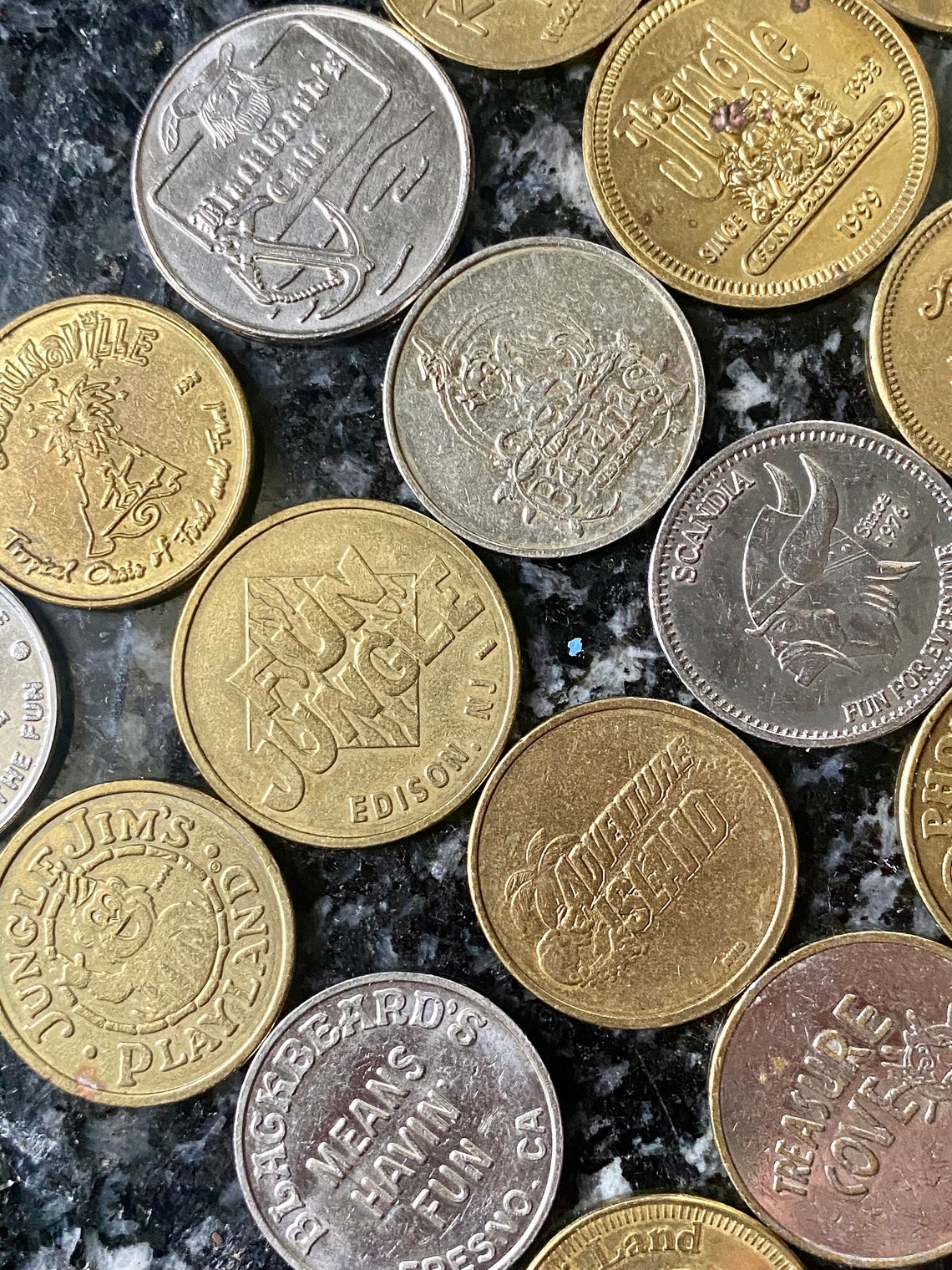 A Collection of 20 Vintage Water Theme Park Arcade Tokens of - Etsy