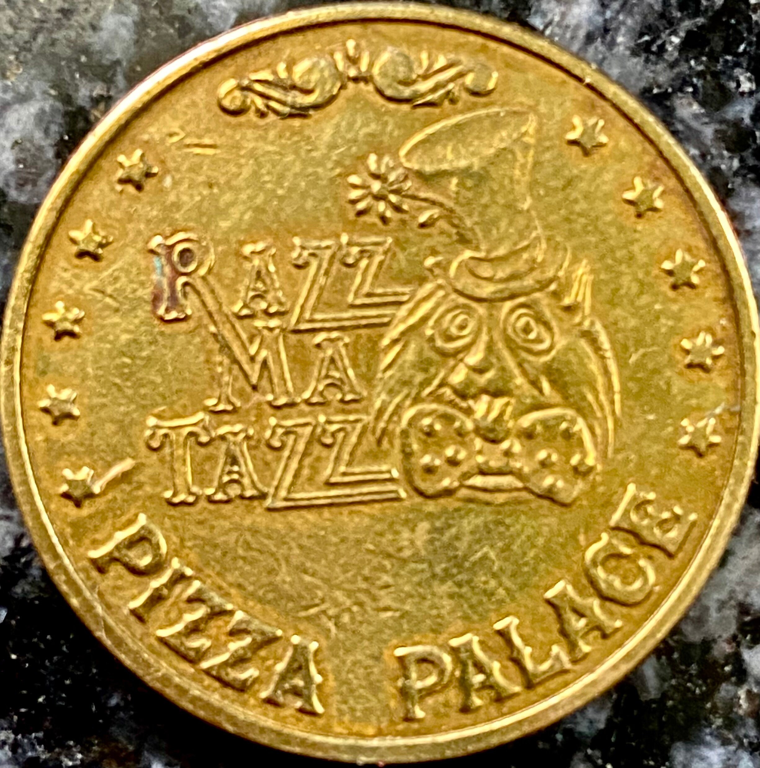 Vintage Razz Ma Tazz Pizza Palace And Arcade Token 1990 Etsy