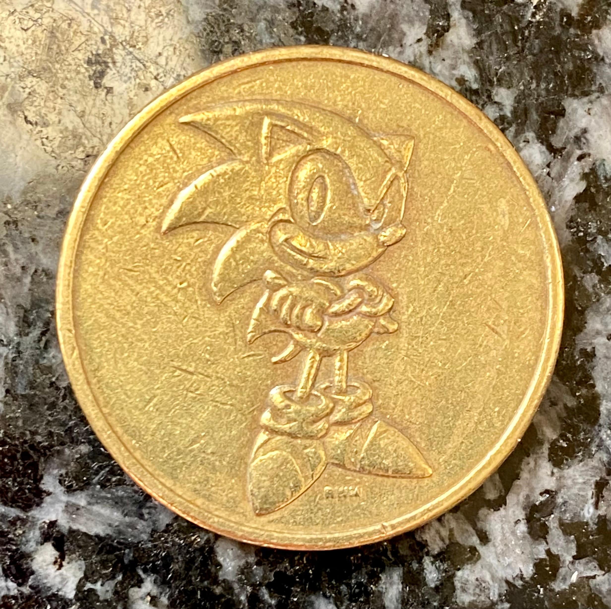 Rare sonic the Hedgehog Amusement Arcade Game Token Brass 24mm - Etsy