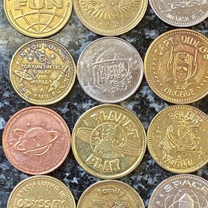 A Far-out Set of 20 Rare Vintage Outer Space Arcade Tokens From 70s-80s ...
