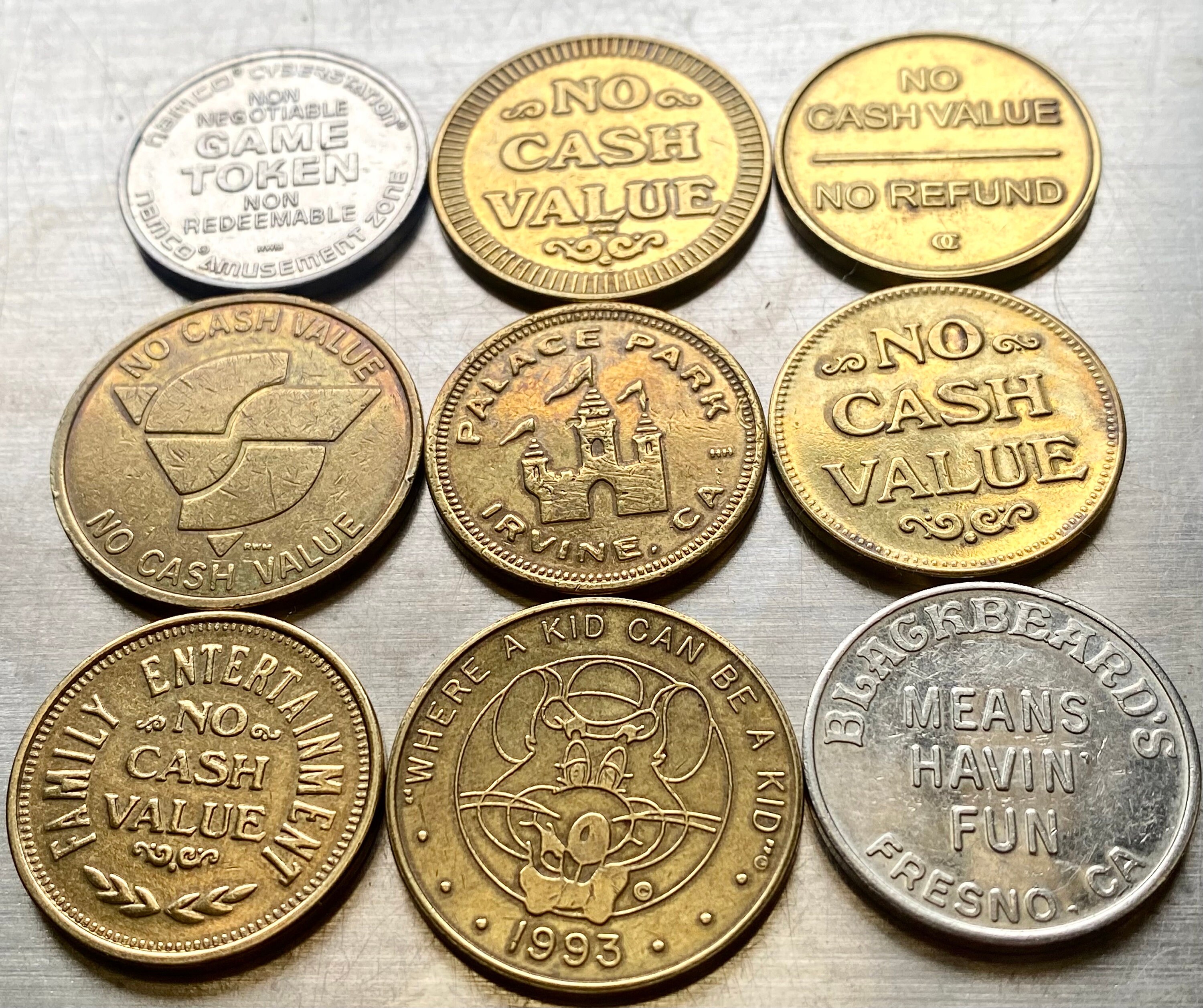 Lot of 9 Vintage Arcade Tokens From Top Brands of the 80s - Etsy UK