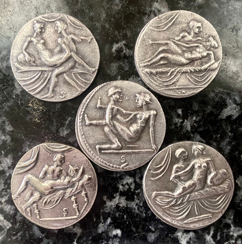 Lot of 5 Caligula Token Ancient Roman Empire Spintria Brothel - Etsy