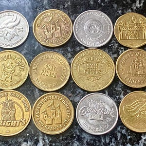 Group of 18 Vintage Medieval & Castle Themed Arcade Gaming Tokens ...