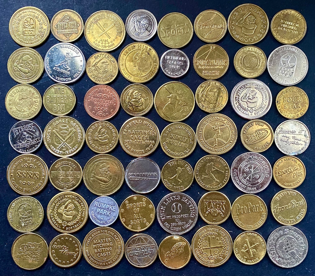 Collection of 49 Diifferent Sports Bar and Baseball Batting Cage Arcade ...