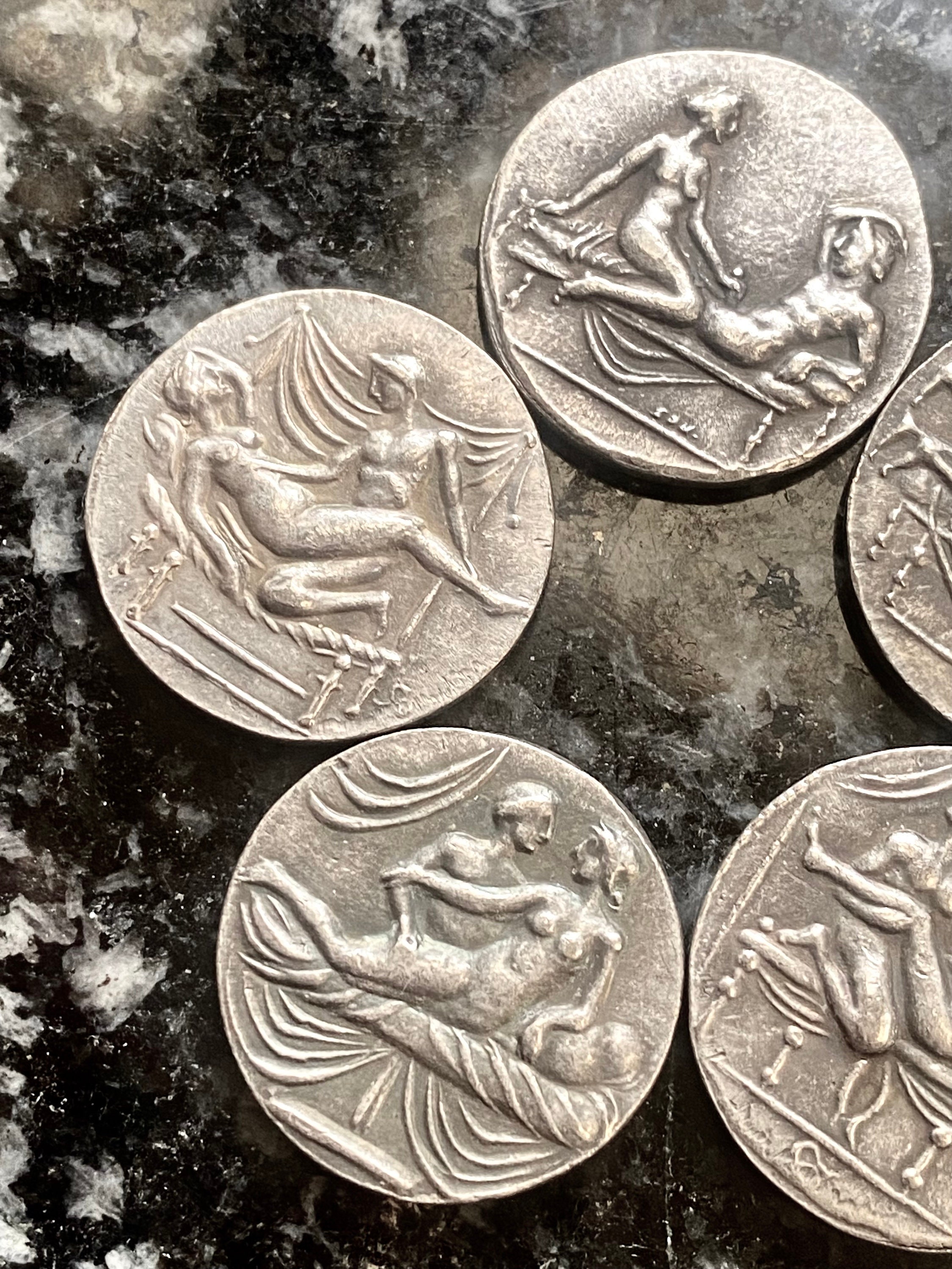 Lot of 5 Caligula Tokens Ancient Roman Empire Spintria Brothel - Etsy