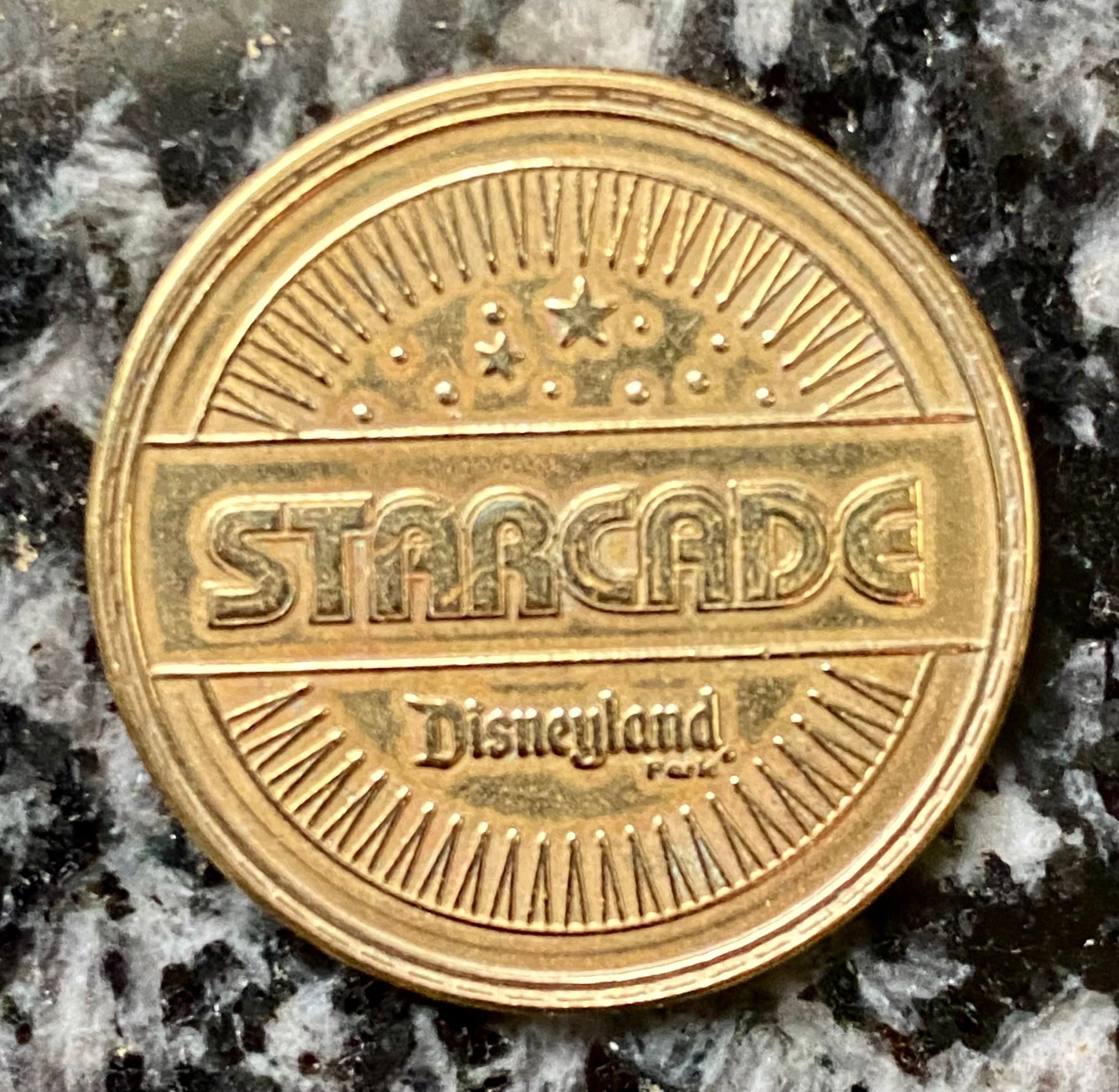 Disneyland Park Tomorrowland starcade Arcade Game Token Golden ...
