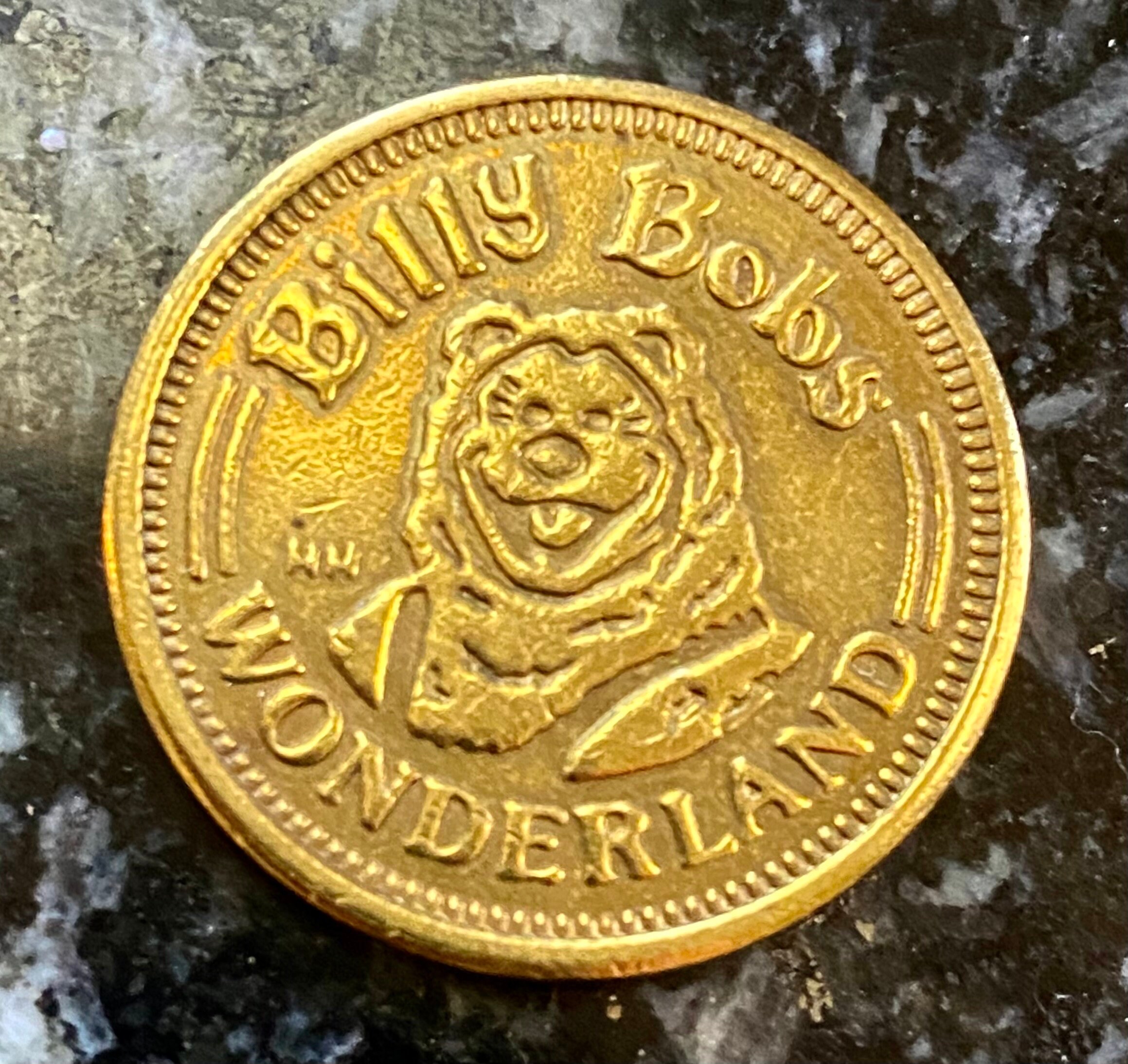 Vintage billy Bobs Wonderland Arcade Game Token Rare Coin - Etsy