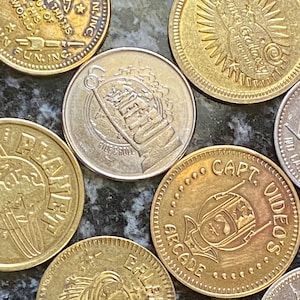 A Far-out Set of 20 Rare Vintage Outer Space Arcade Tokens From 70s-80s ...