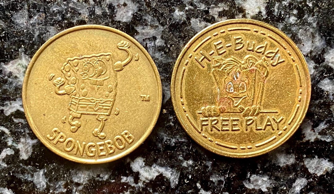 A Pair of Rare Spongebob Squarepants Character Arcade Videogame ...