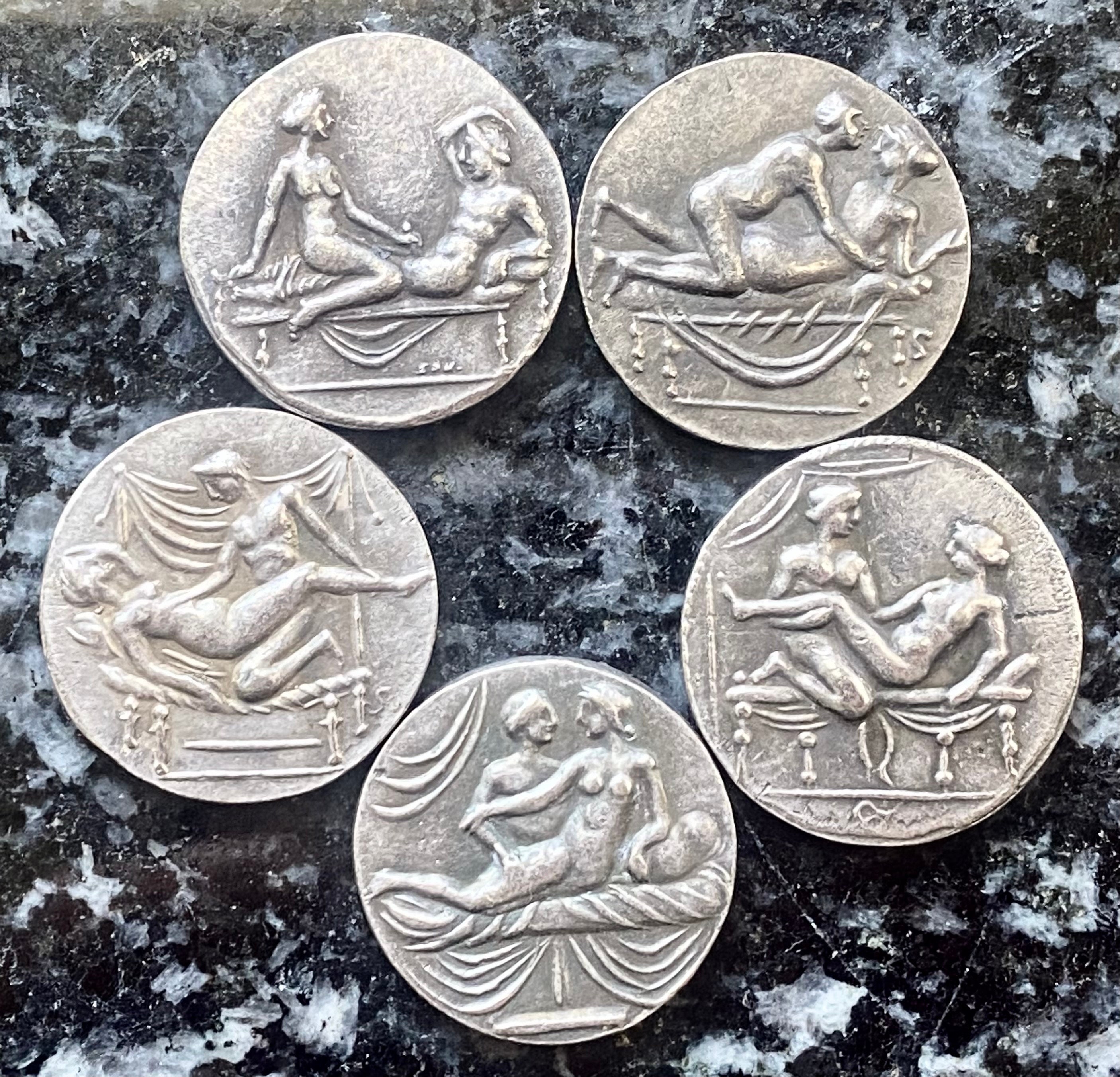 Lot of 5 Caligula Tokens Ancient Roman Empire Spintria Brothel - Etsy