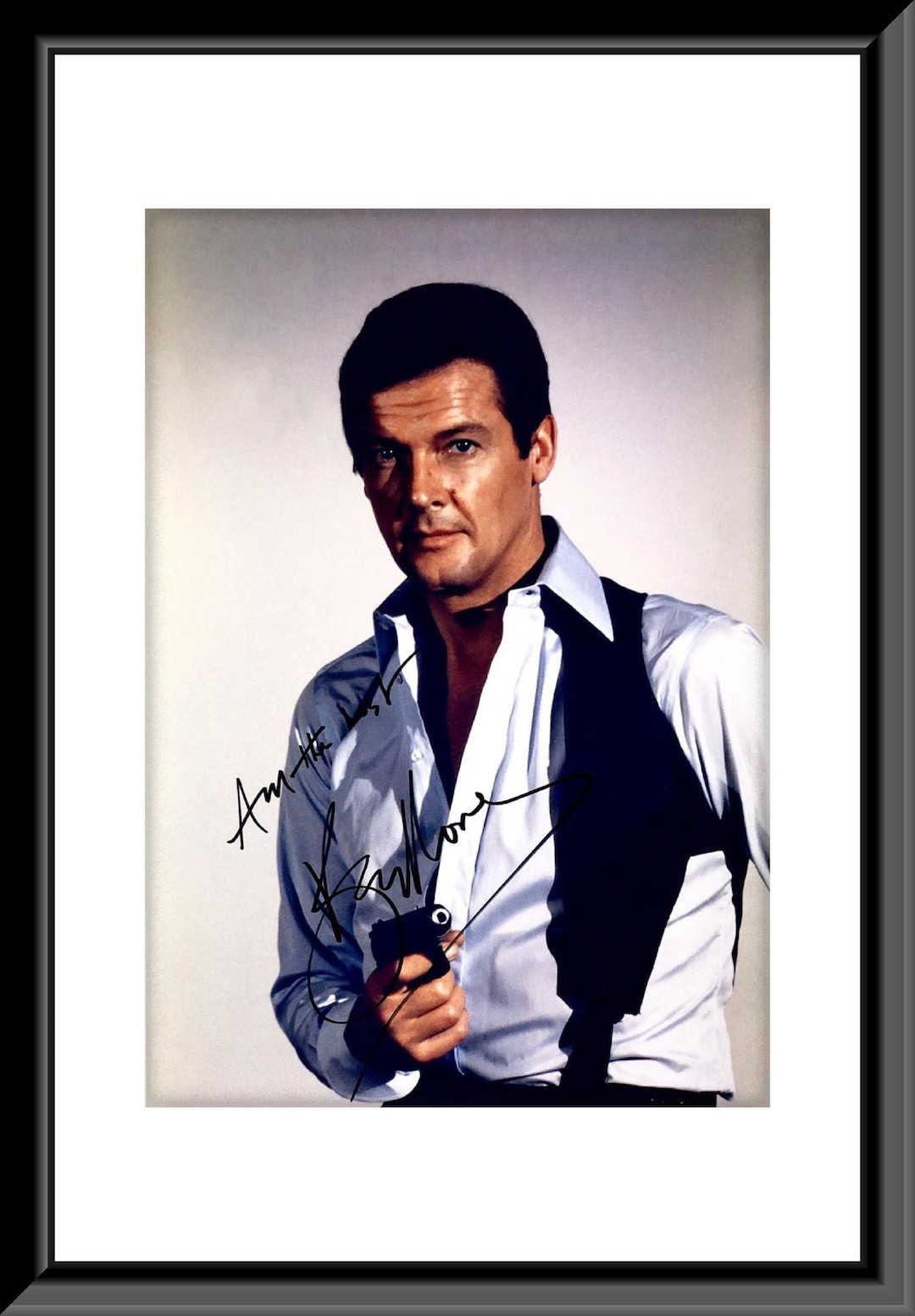 James Bond Roger Moore Signed Photo - Etsy