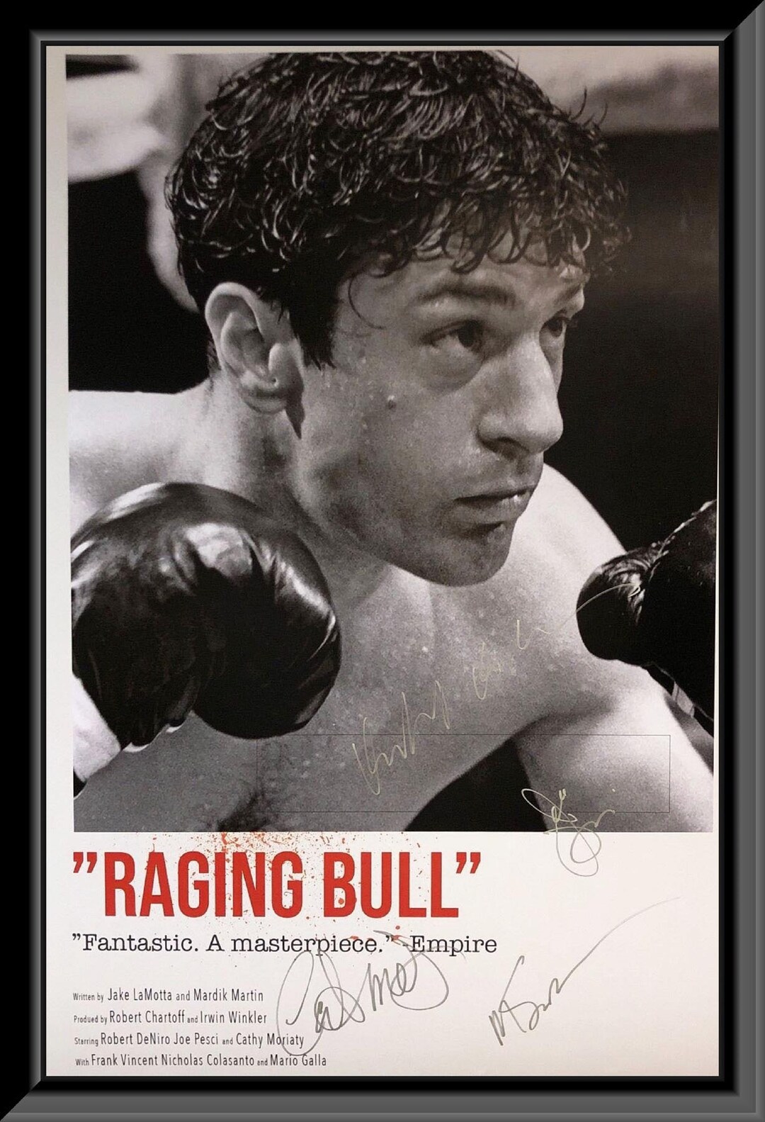 Raging Bull Cast Signed Movie Poster - Etsy