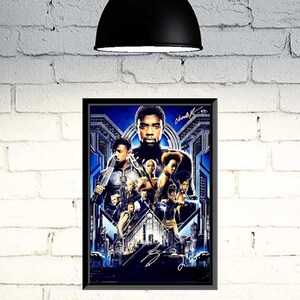 Black Panther Cast Signed Movie Photo - Etsy