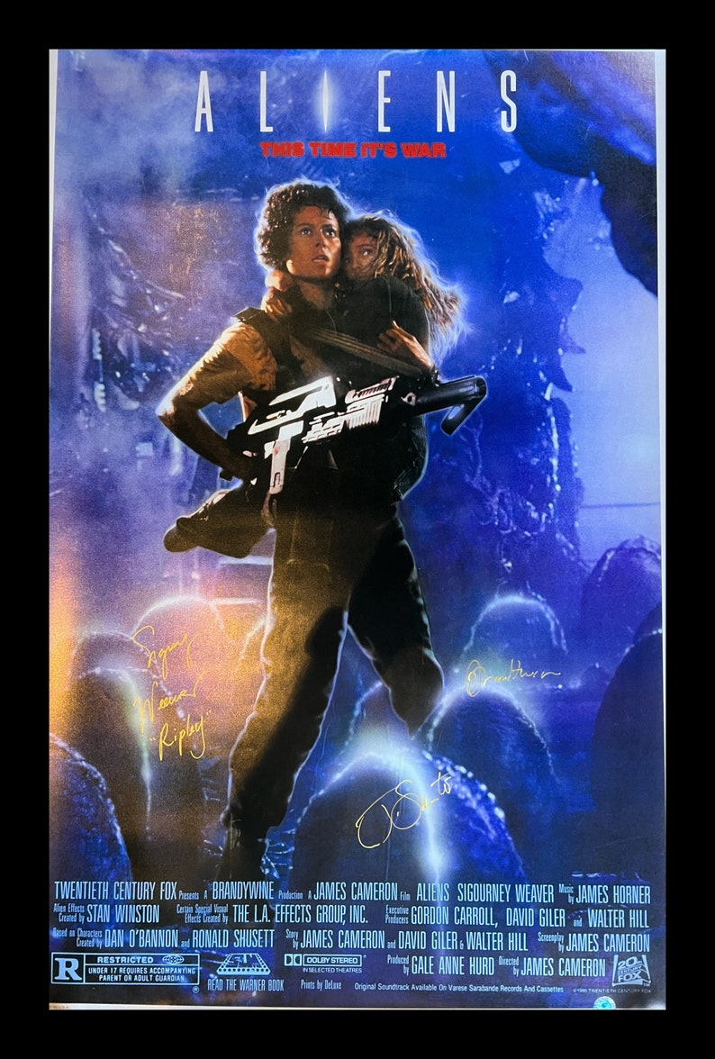 Aliens Cast Signed Movie Poster - Etsy