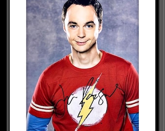 BIG BANG THEORY Cast Signed Photo X4 Johnny Galecki, Jim Parsons, Simon ...