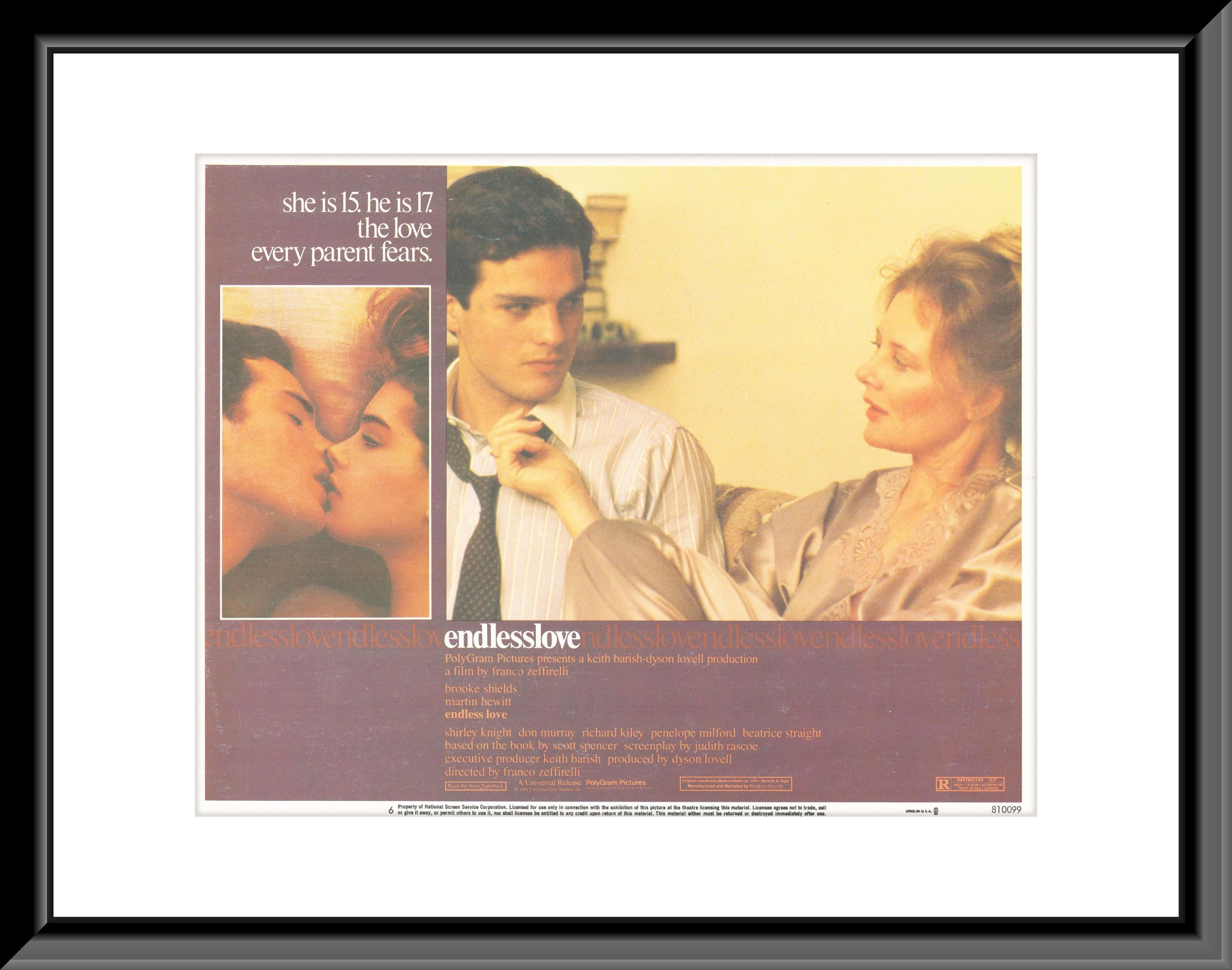 Endless Love 1981 original vintage lobby card | Etsy