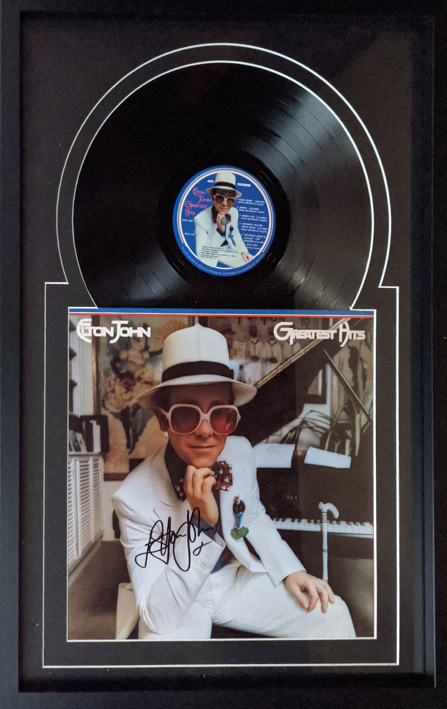 Elton John greatest Hits Hand-signed Custom Framed - Etsy