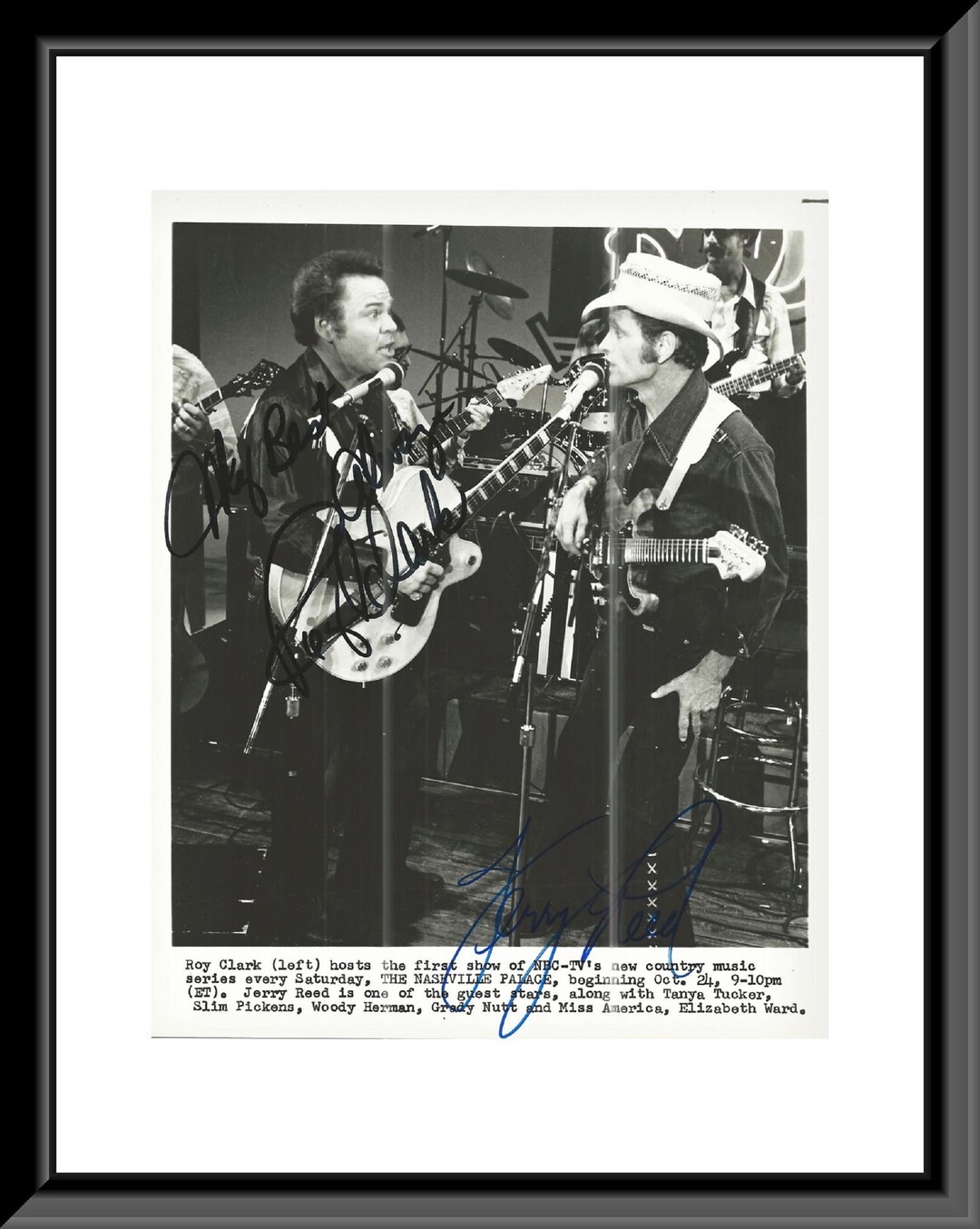 The Nashville Palace Roy Clark and Jerry Reed Signed Photo - Etsy