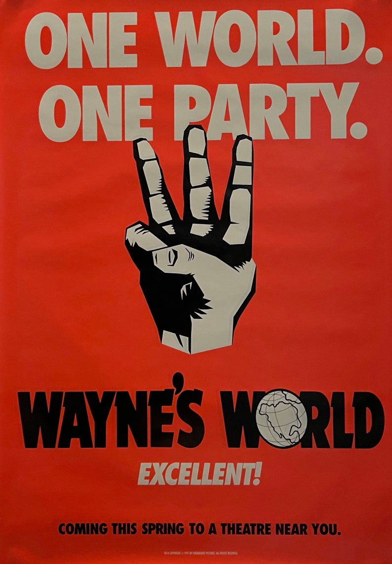 Wayne's World 1992 Original Movie Poster - Etsy