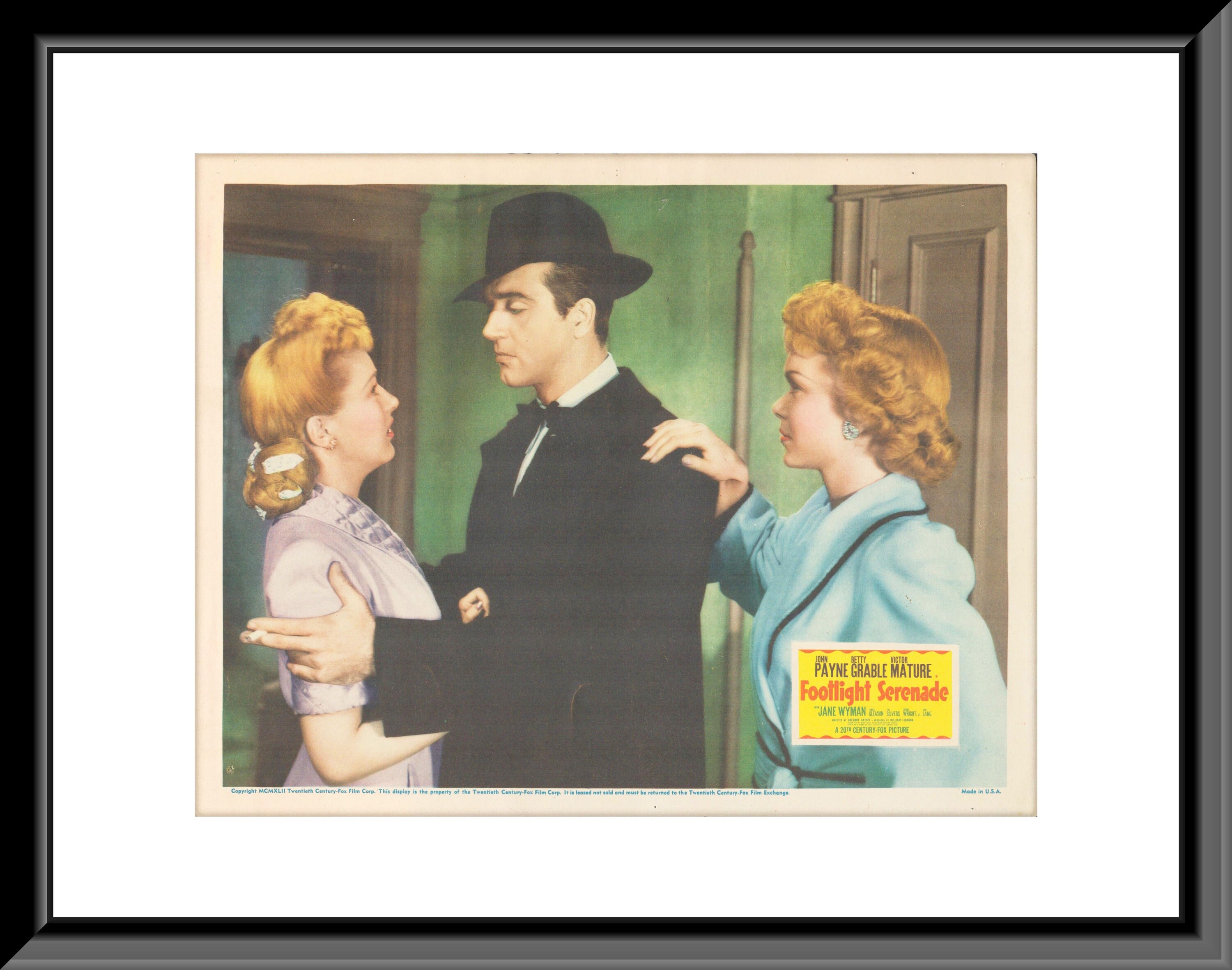 Footlight Serenade 1942 original vintage lobby card | Etsy