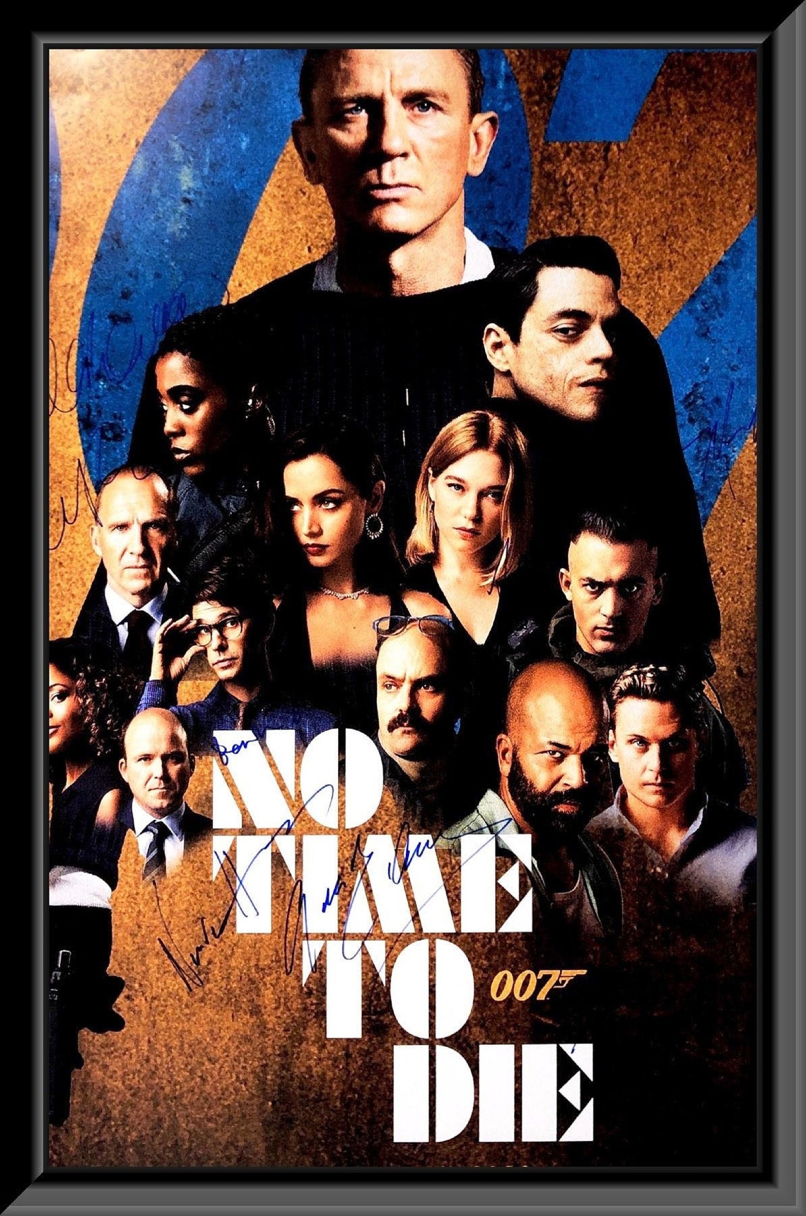 No Time To Die Cast Signed Movie Poster Etsy No Time To Die Cast Signed Movie Poster Etsy