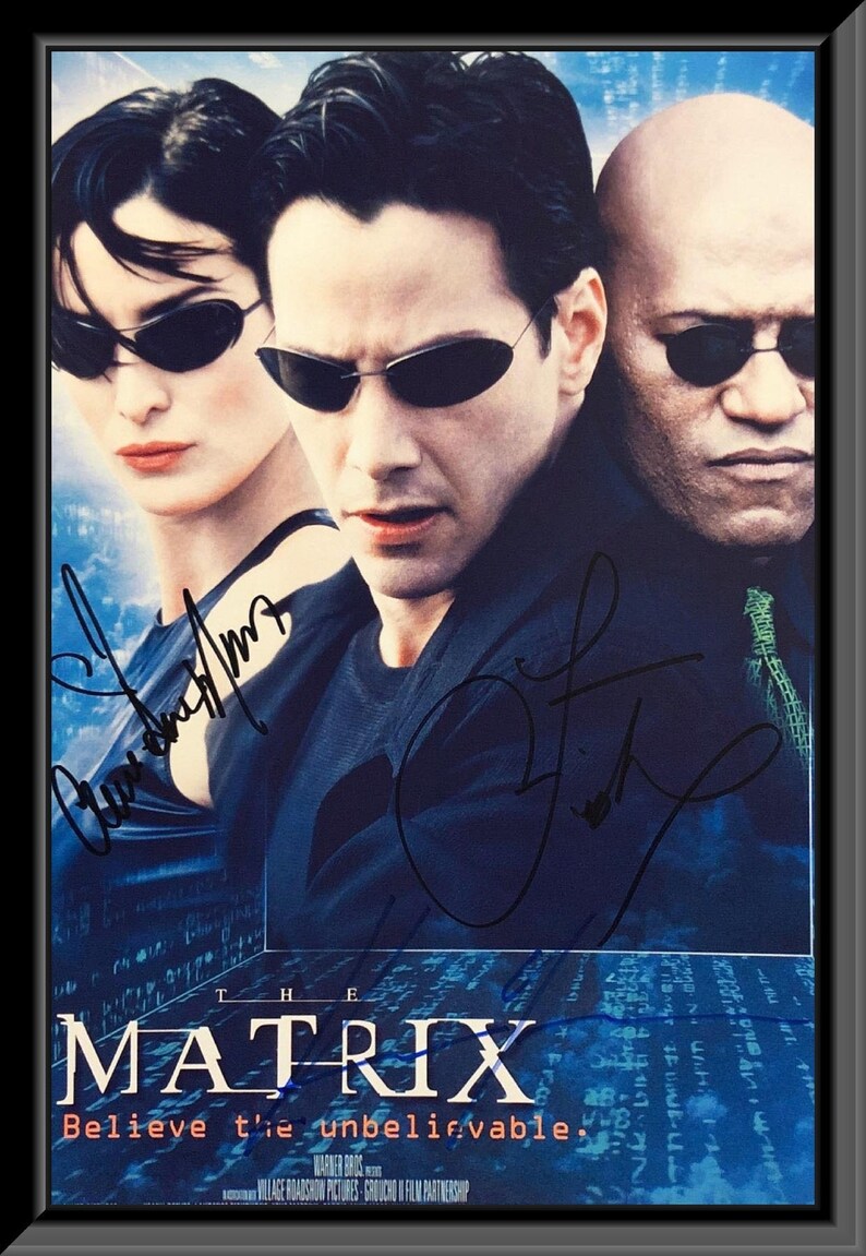 The Matrix Cast Signed Movie Poster - Etsy