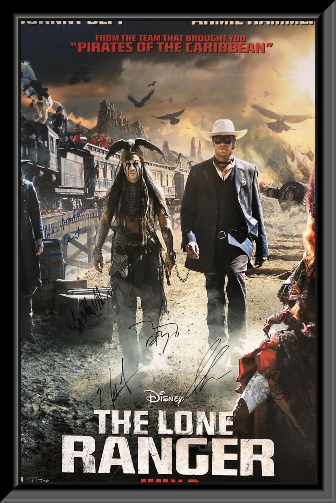 The Lone Ranger Cast Signed Movie Poster - Etsy